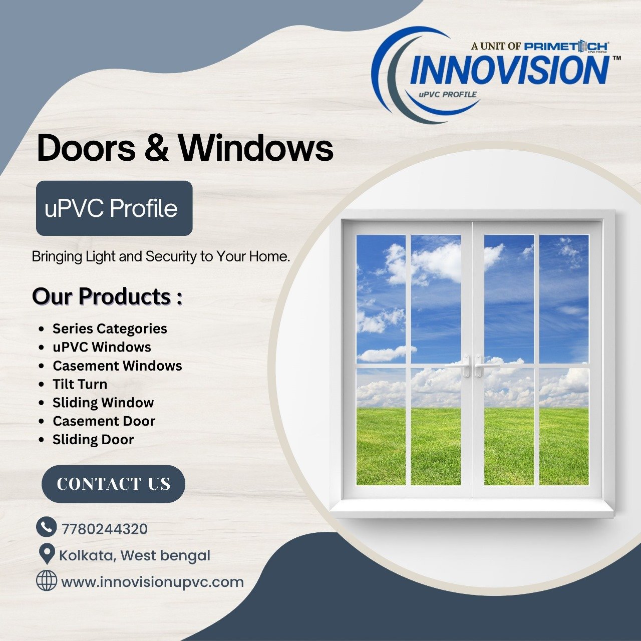 UPVC heavy duty windows West Bengal | Innovision UPVC